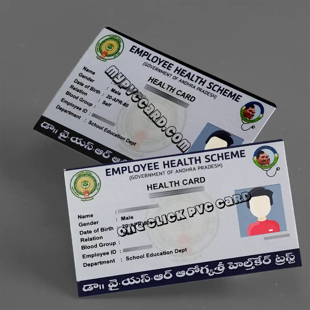 Andhra Pradesh Employee Health Scheme ID Card - One Click Pvc Card